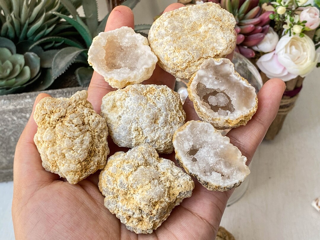Moroccan White Druzy Geodes , Sparkly Geodes , Rock Geode , Natural ...