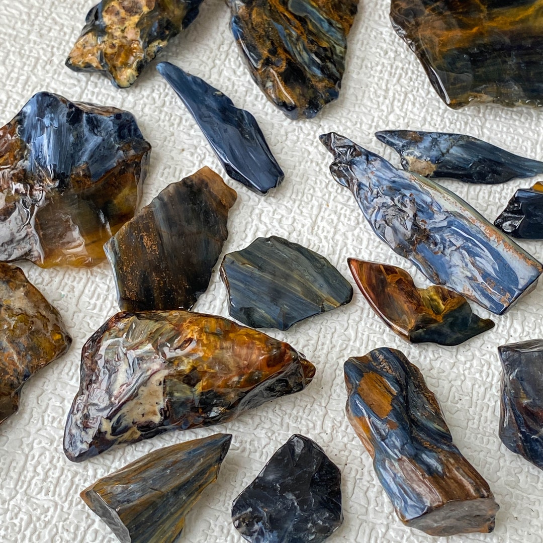 Raw Pietersite Healing Crystal Enhances Telepathy, Blue & Gold ...