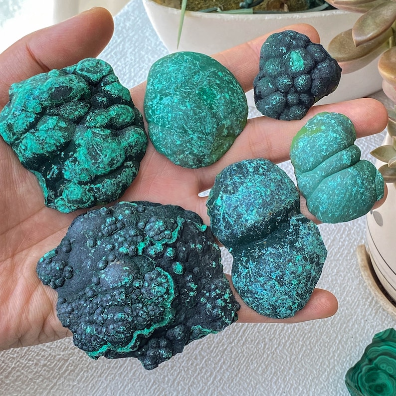Genuine Malachite Crystal Slices - Natural Malachite Slab for Reiki ...