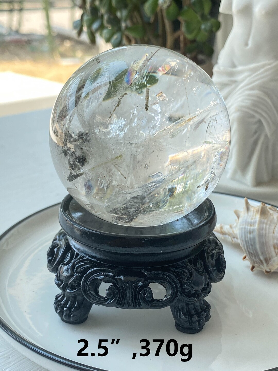 Huge Rutilated Quartz Spheres , Gift for Her , Manifestation Crystal ...