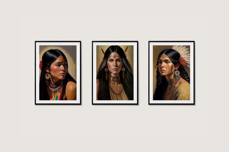 Native American Portrait Painting Beautiful Native American Woman ...
