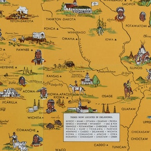 Native American Tribes Map Poster 1944 American Indian Tribal Map ...