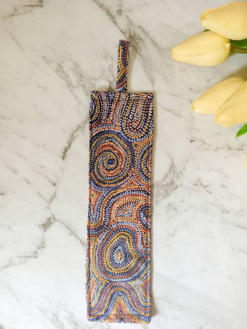 Aboriginal Dot Art Fabric Bookmark/ Indigenous Art Bookmarks/ Book ...