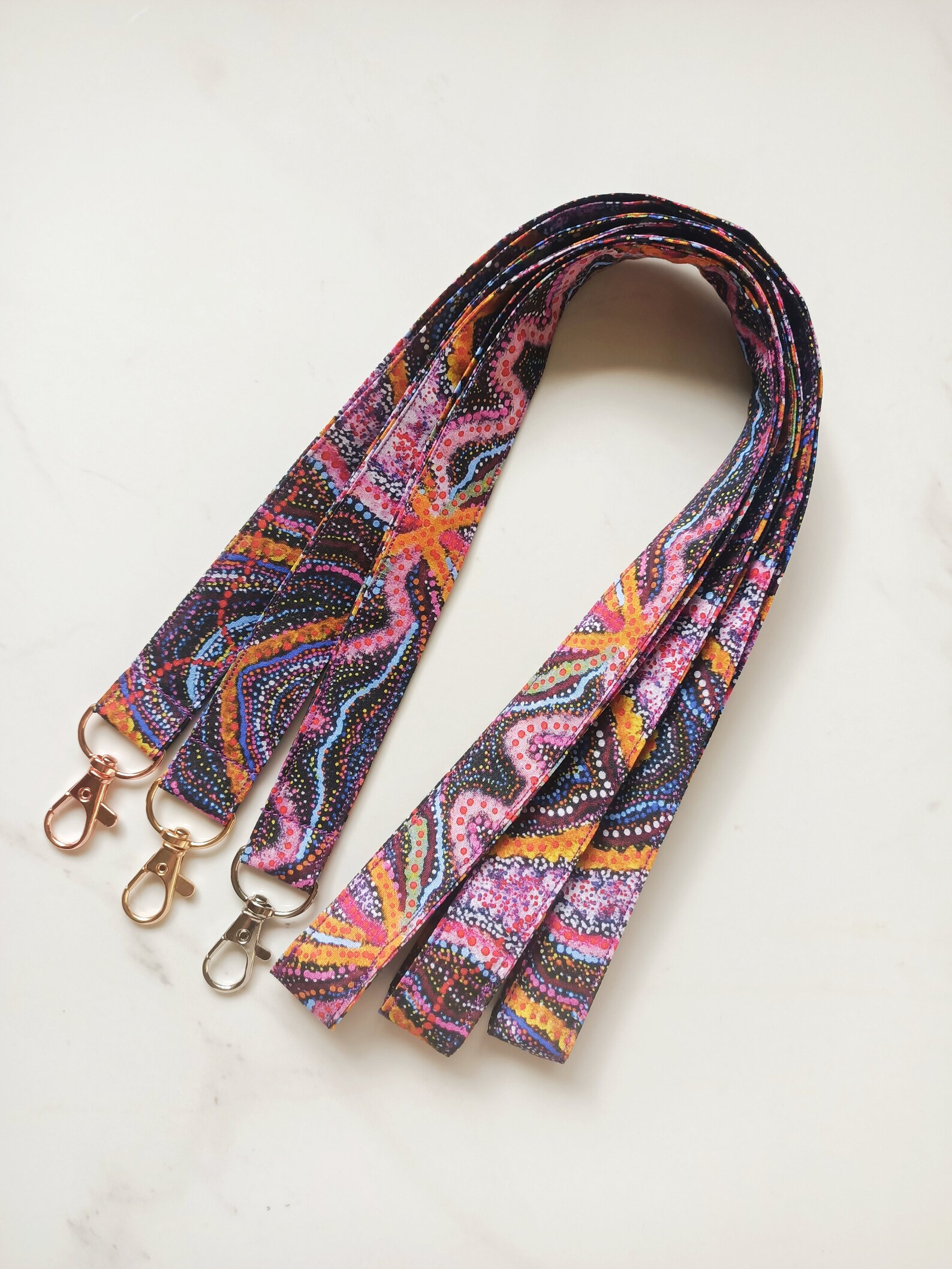 Aboriginal Dot Art Lanyard/ Indigenous Dot Art Fabric Lanyard - Etsy