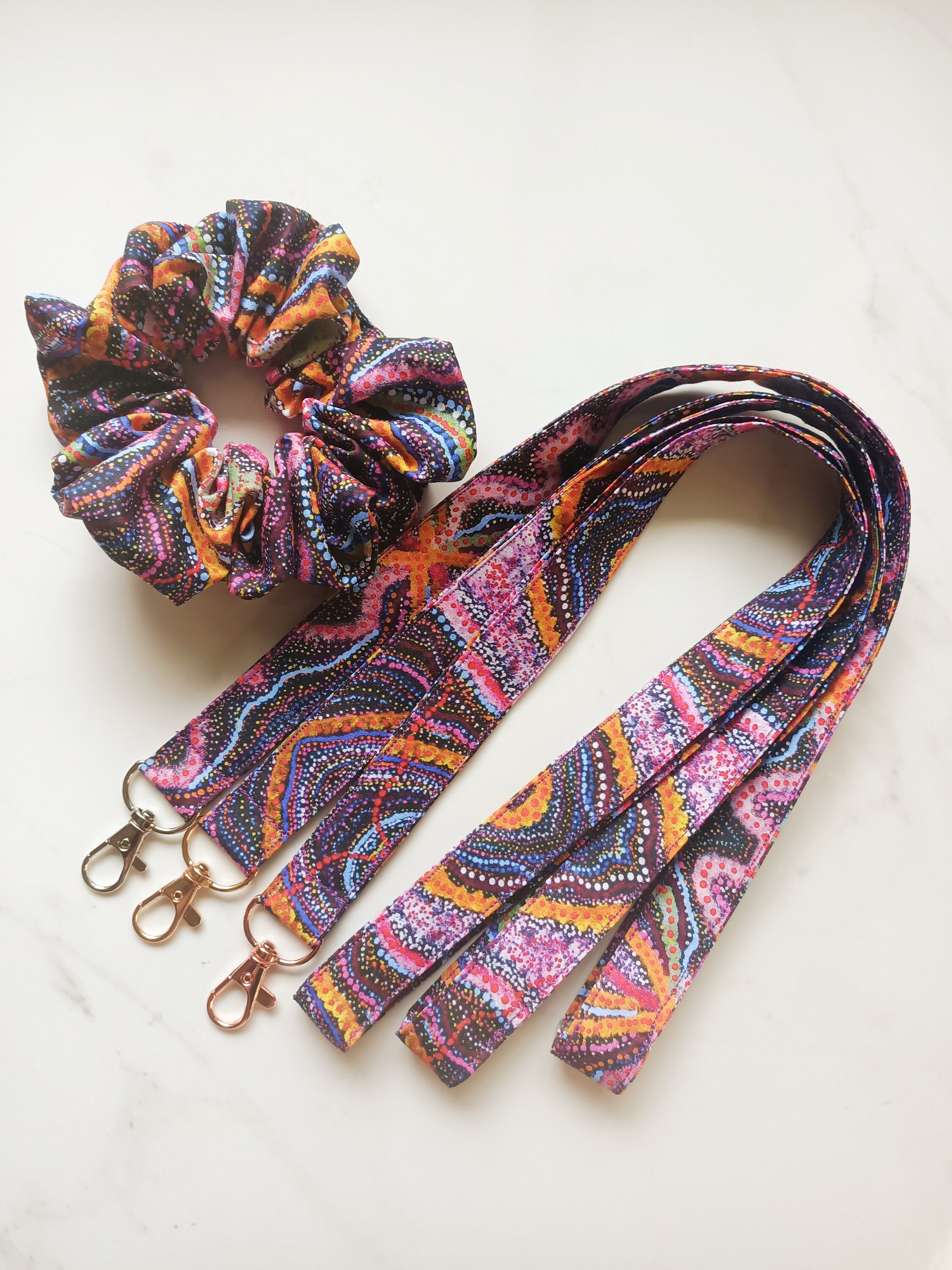 Aboriginal Dot Art Lanyard/ Indigenous Dot Art Fabric Lanyard - Etsy