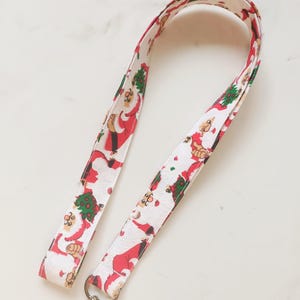 Christmas Lanyard, Santa and Grinch Fabric Neck Lanyard ID Badge Holder ...