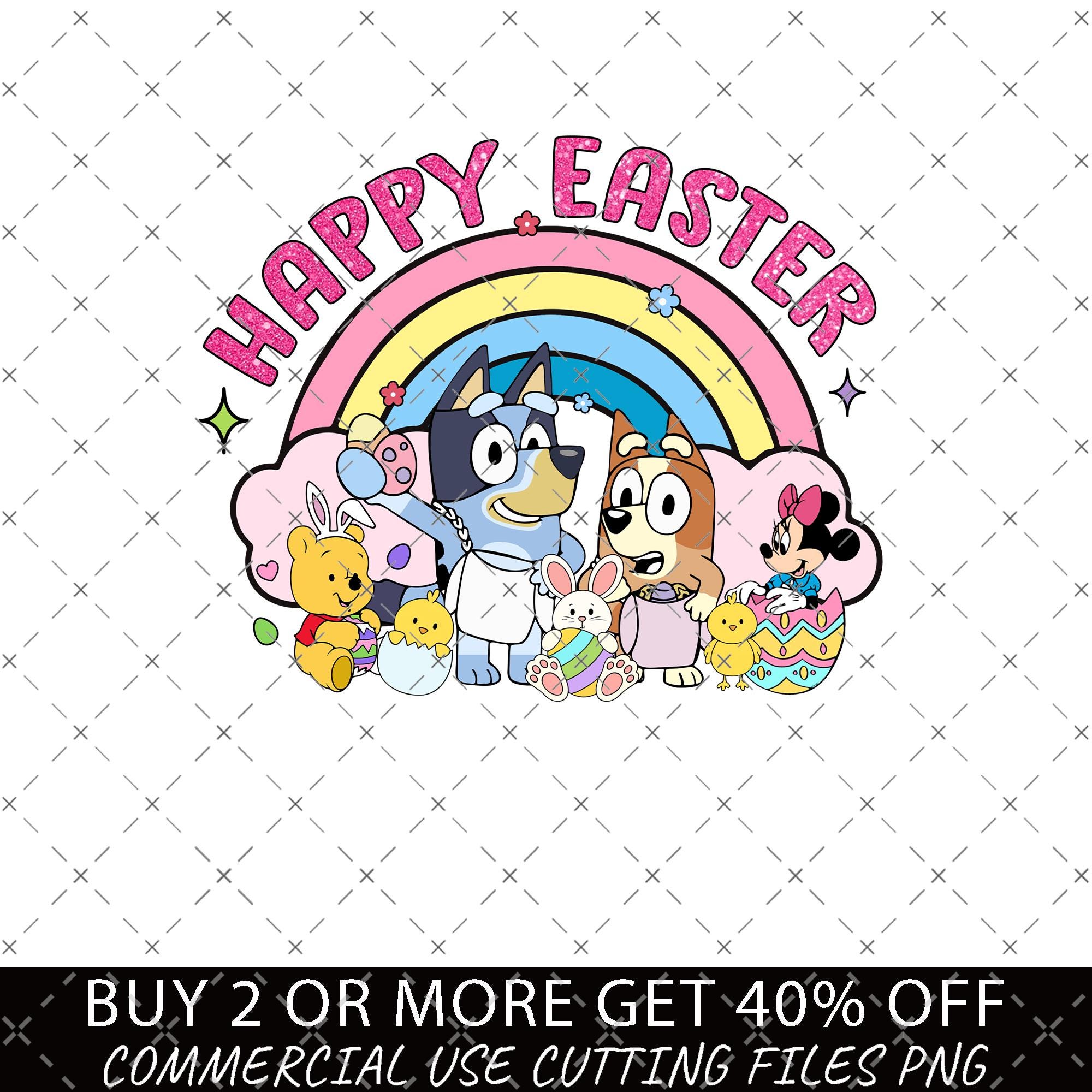 Bluey Easter Day Png, Happy Easter Day Png, Bluey Bunny Easter Day Png ...