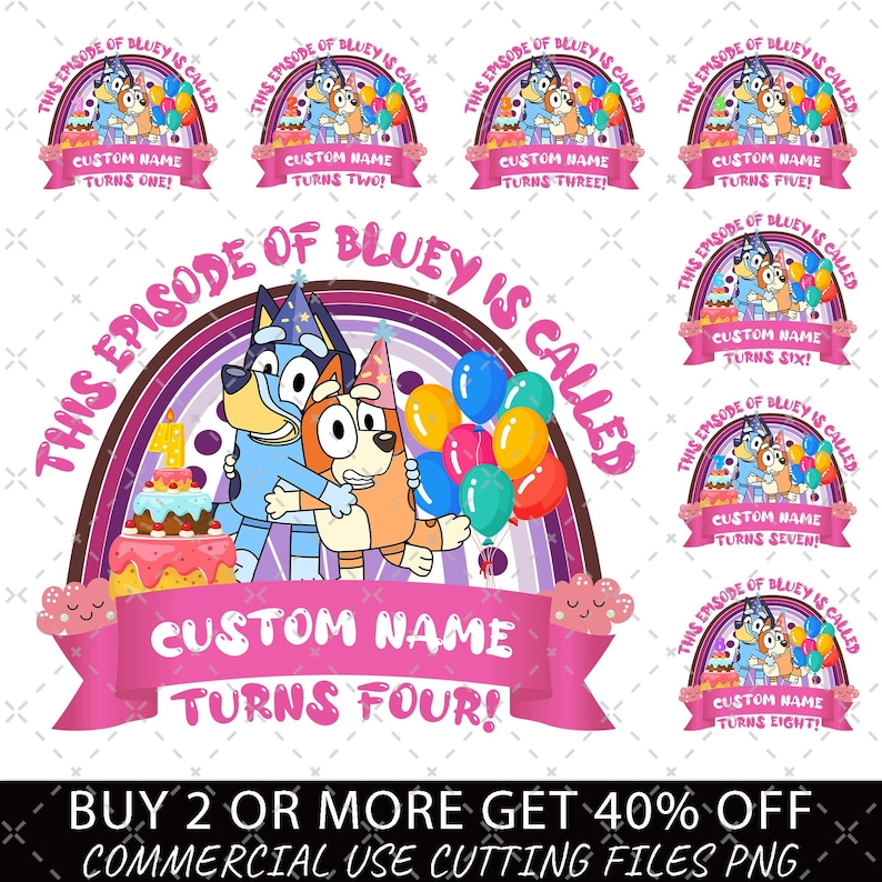 Bluey Birthday Png, My Birthday Png, Birthday Party Png, Birthday Gifts ...