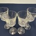 Cut Glass Wine Glasses, Set of 4, Ornate White Wine Glasses, Cut Glass ...