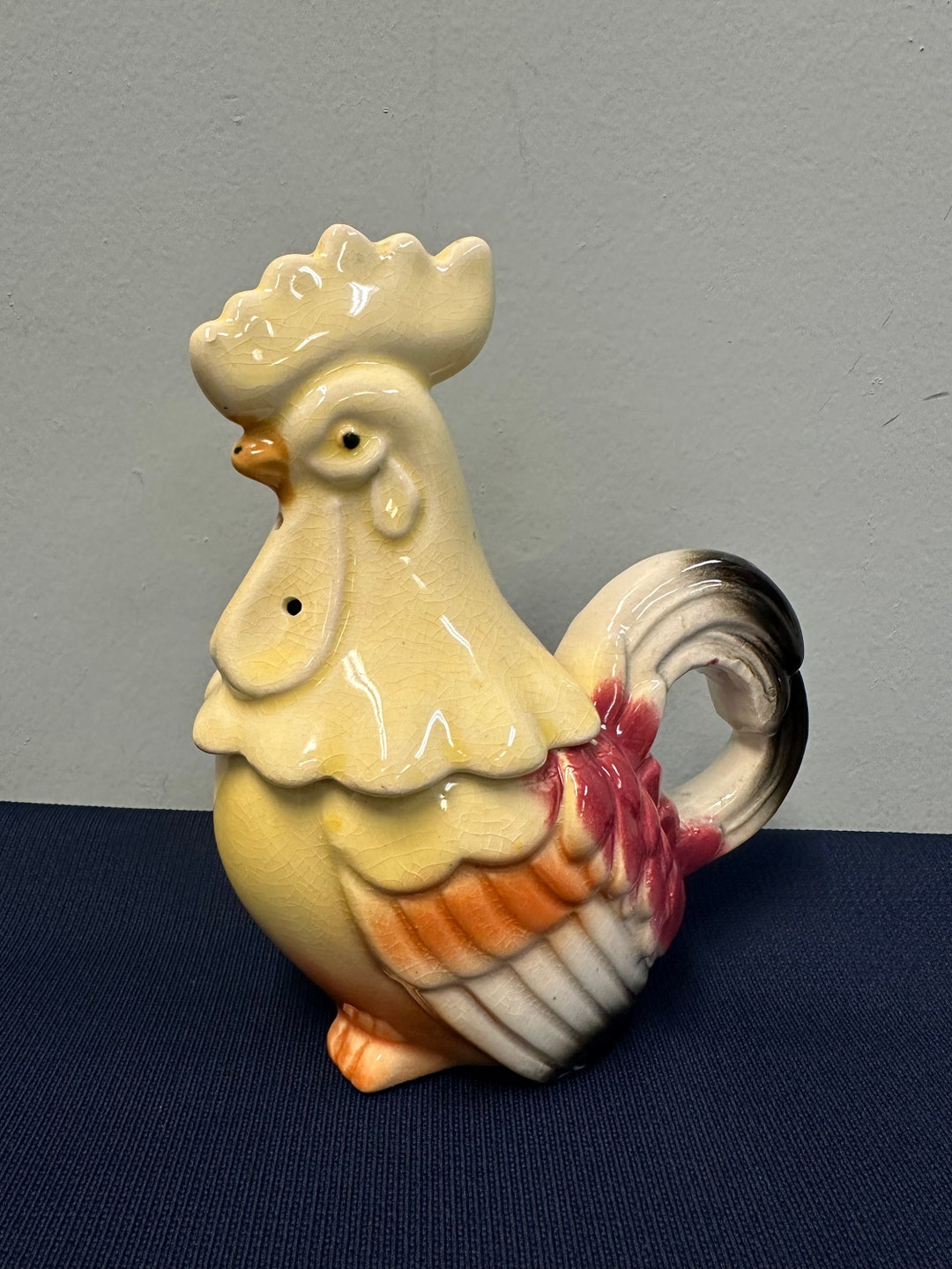 Vintage Rooster Chicken Sugar & Creamer Set, Vintage Rooster Salt and ...