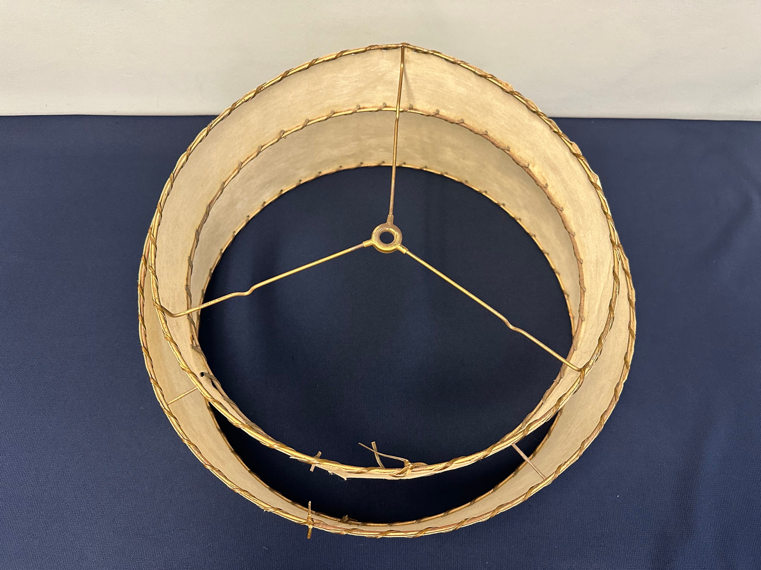 MCM Two Tier Fiberglass Lamp Shade, MCM Beige Lamp Shade, 16 Diameter ...