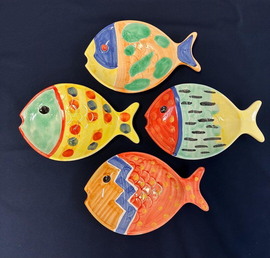 Vintage Bellini Piu Fish-shaped Dish Bowls, Set of 4, Made in Italy ...