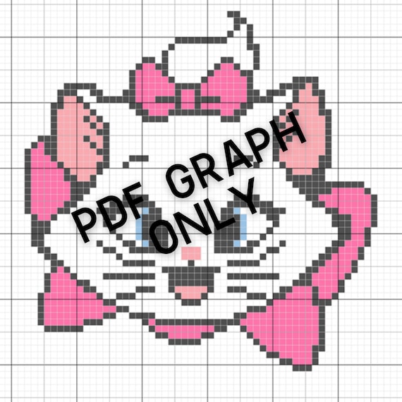 Cat Themed Graph for C2C | Etsy