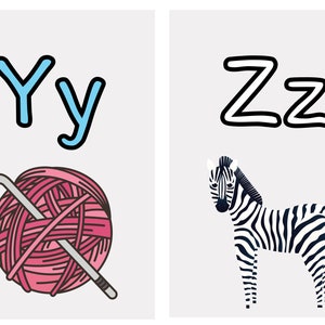 Alphabet Flash Cards A-Z - Digital Download - Print, Cut, and Use ...
