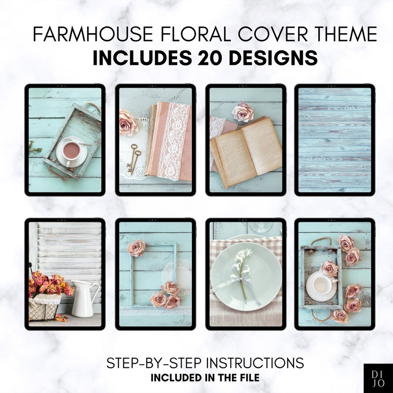 Digital Notebook Covers Farmhouse Journal Digital Journal - Etsy
