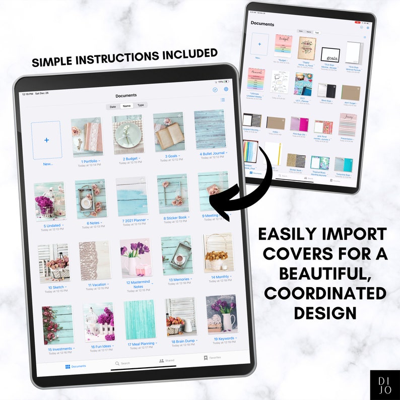 Digital Notebook Covers Farmhouse Journal Digital Journal - Etsy