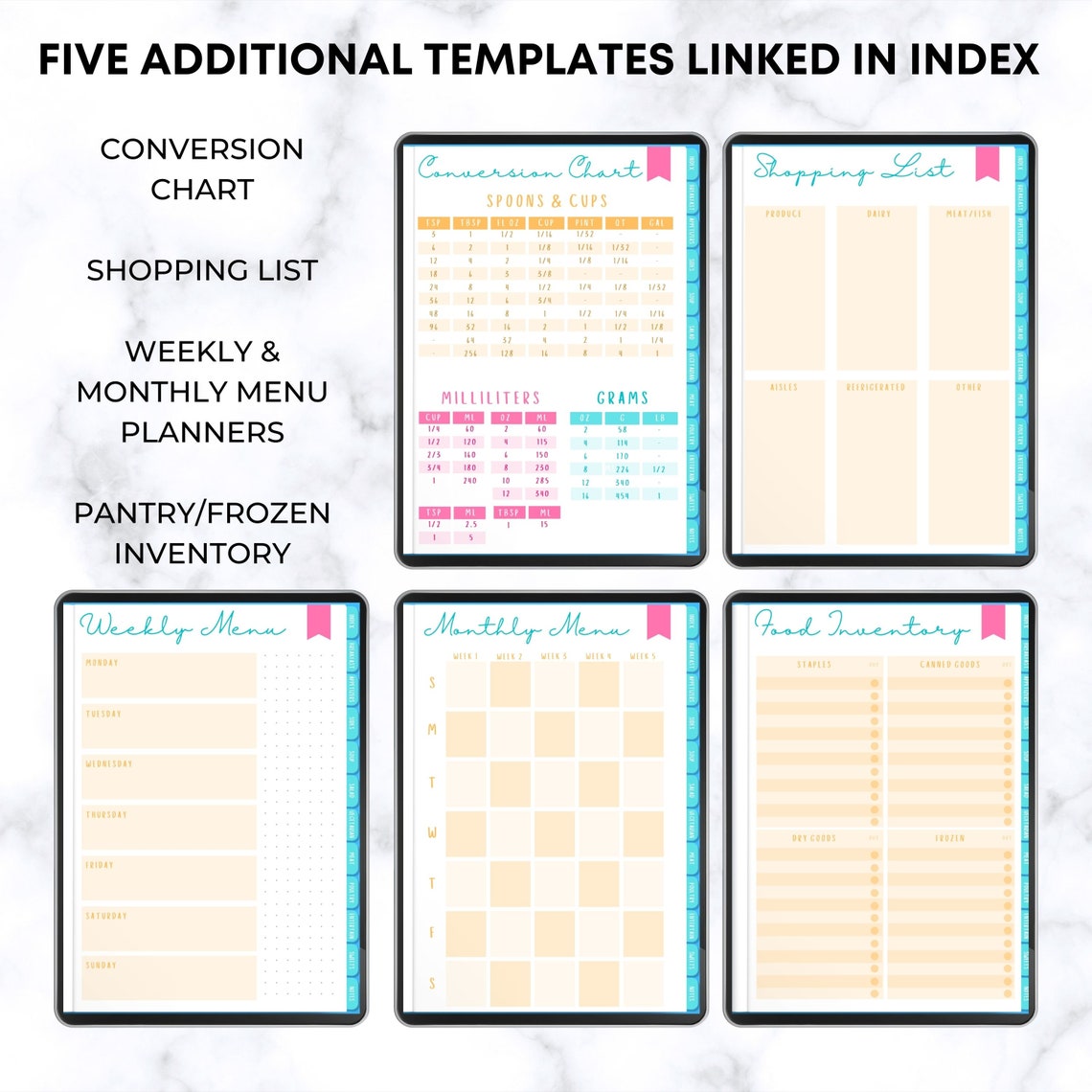 Digital Recipe Book Digital Cookbook Template Goodnotes - Etsy