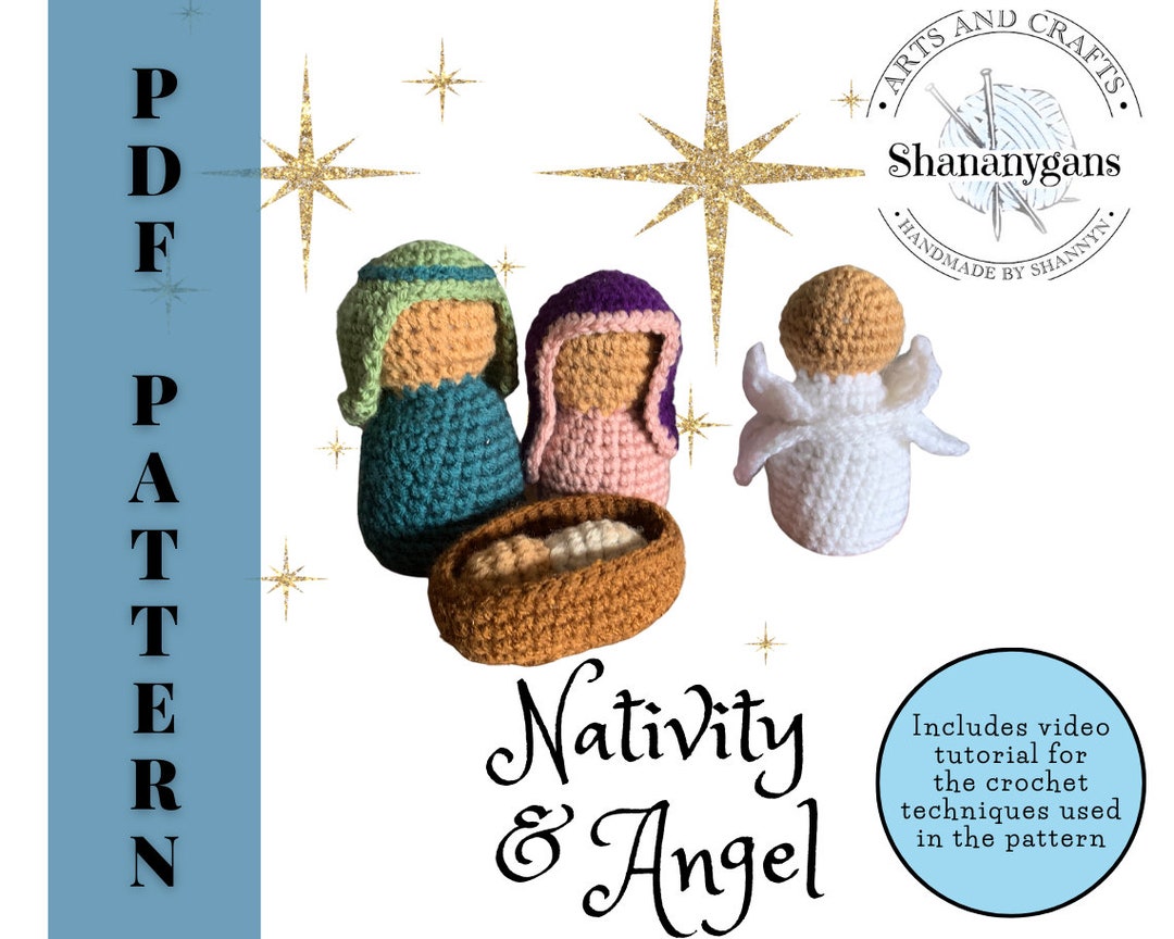 Crochet Nativity & Angel Pattern Combo - Etsy