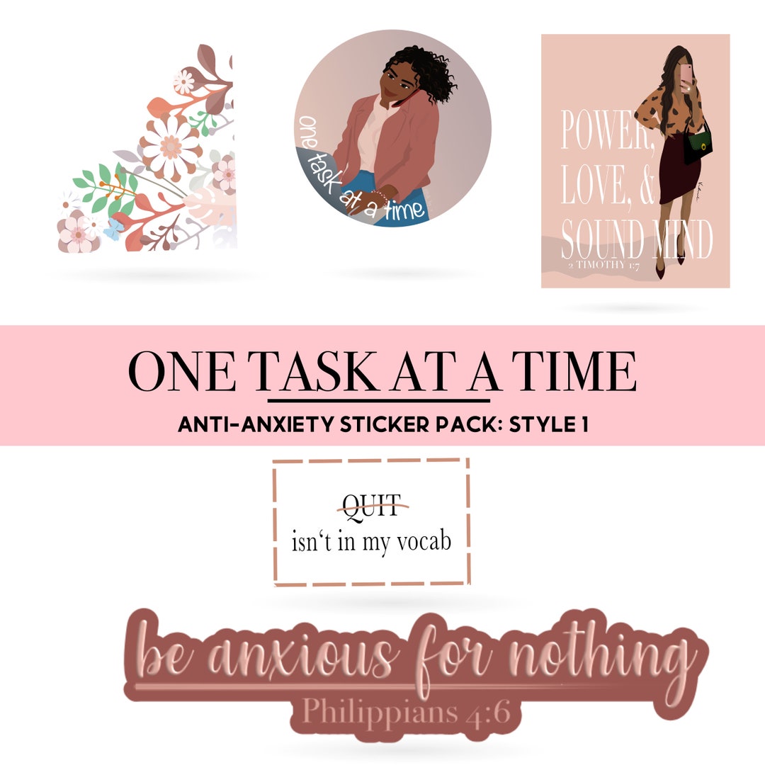 One Task at A Time Sticker Pack - 5 Christian Weather Proof Stickers ...