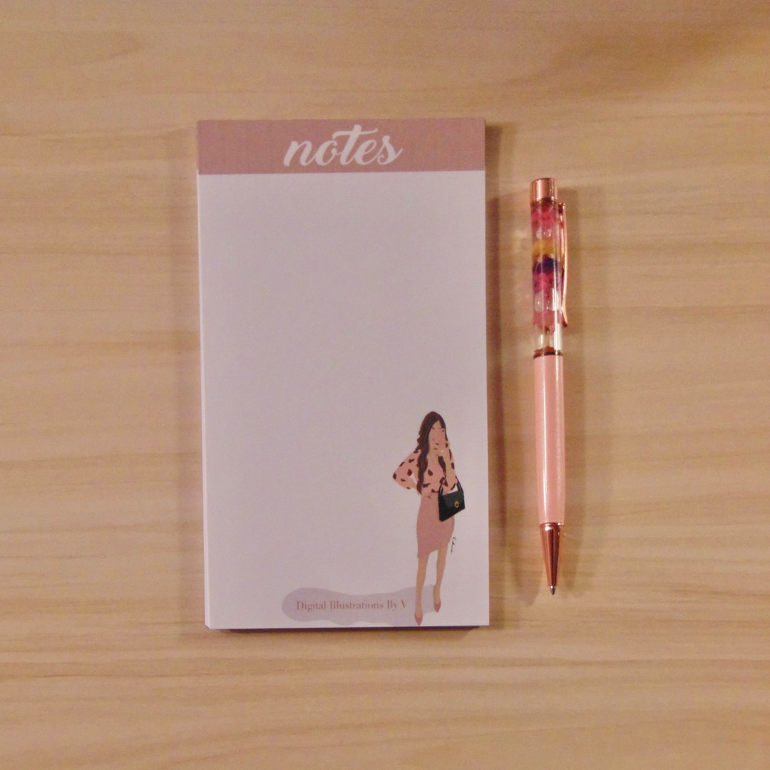 Pink Fashion Aesthetics Notepads Cute Notepad Stylish - Etsy