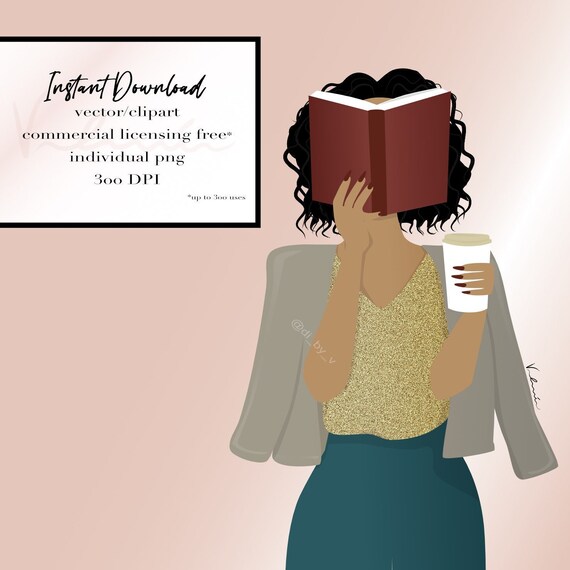 All About the Books Clip Art Glam Fashion Clip Art | Etsy