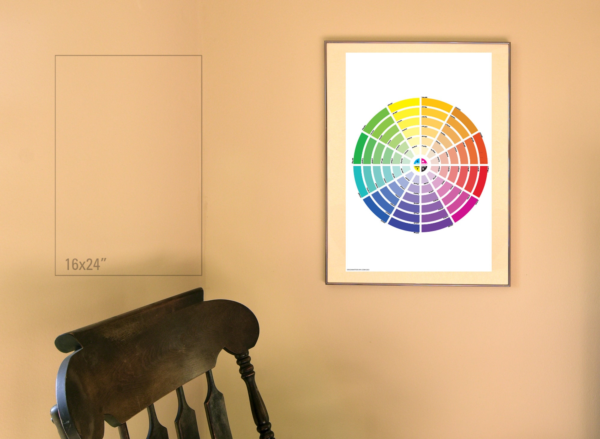 Color Chart Poster / CMYK Full Color Schemes | Etsy