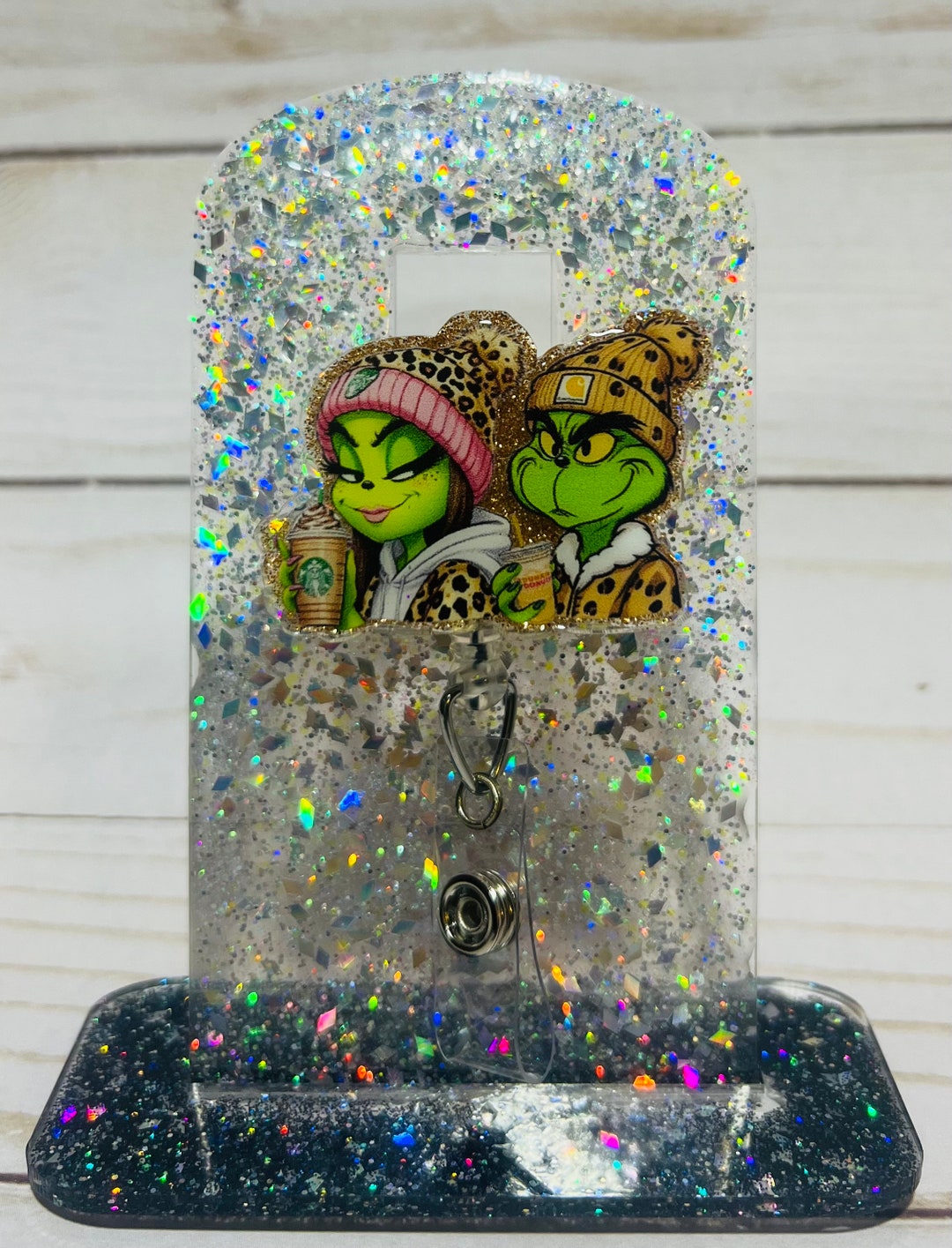 Grinch and Girlfriend Badge Reel - Etsy