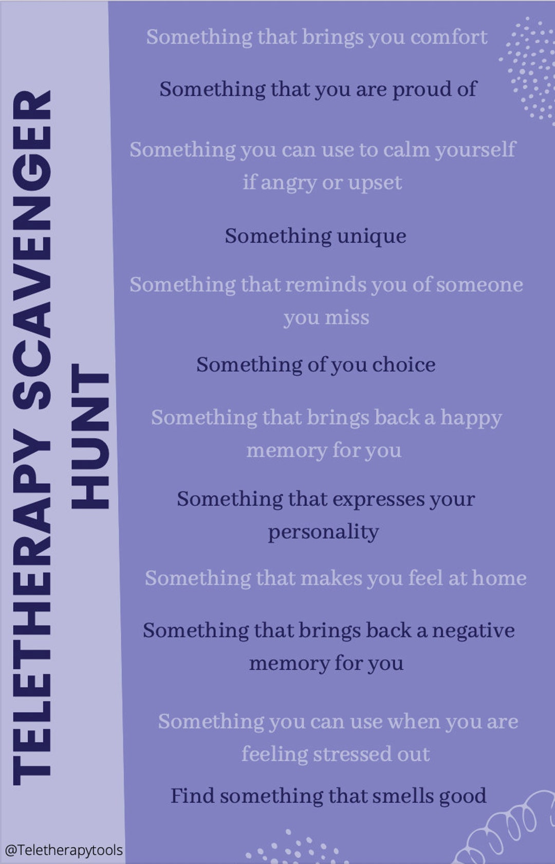 Play Therapy Scavenger Hunt - Etsy