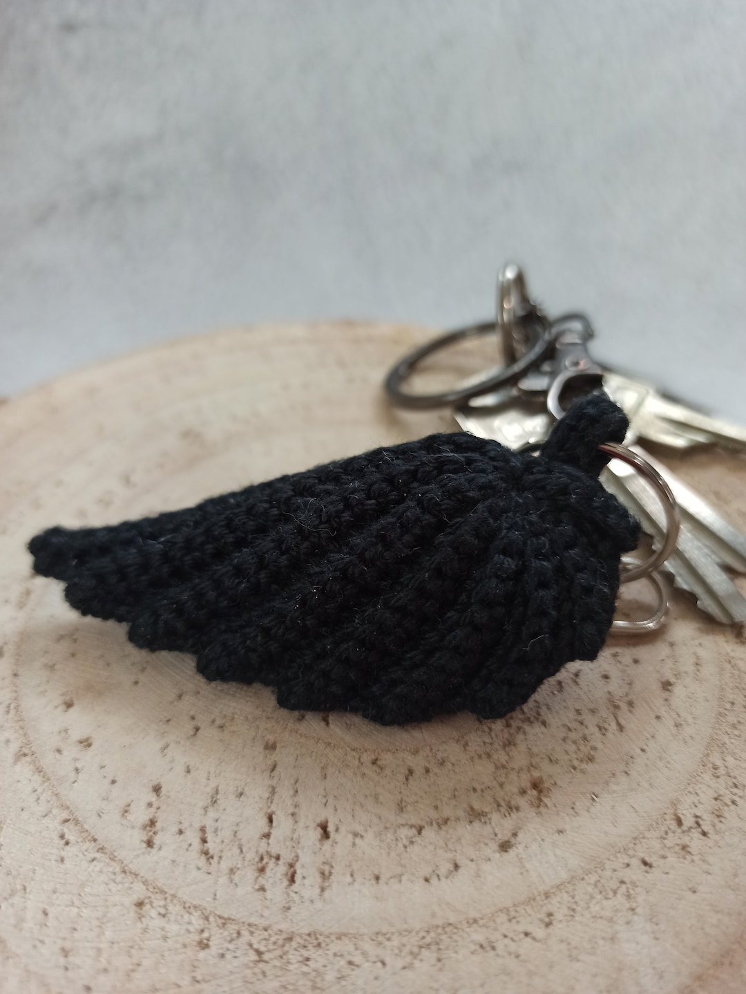 Raven Crows Wings Keychain Crochet Gothic - Etsy