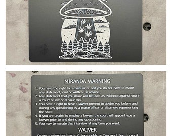 Miranda Warning Card | Etsy