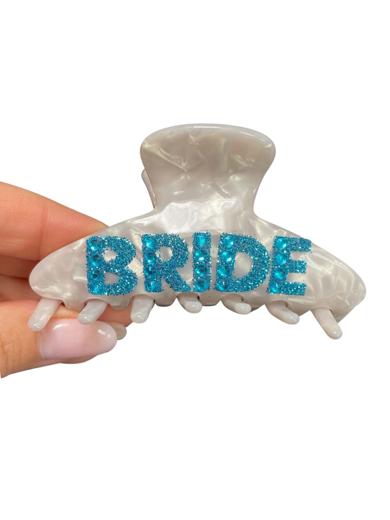 Custom Claw Clip Personalized Name Clip Bedazzled Bride Gifts ...