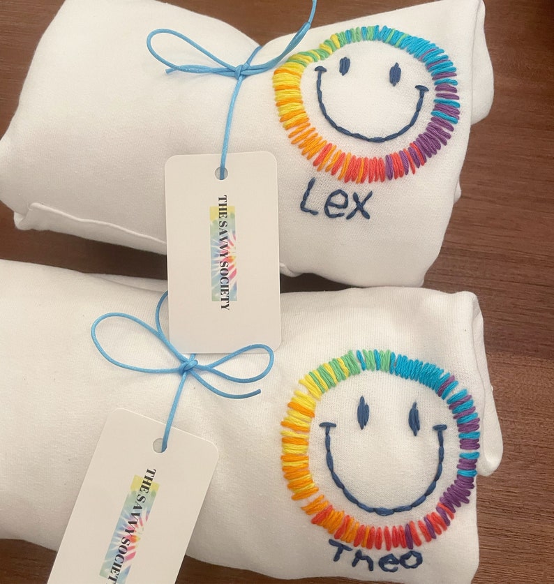 Custom/personalized Kid’s Hooded Sweatshirt With Hand Embroidered ...