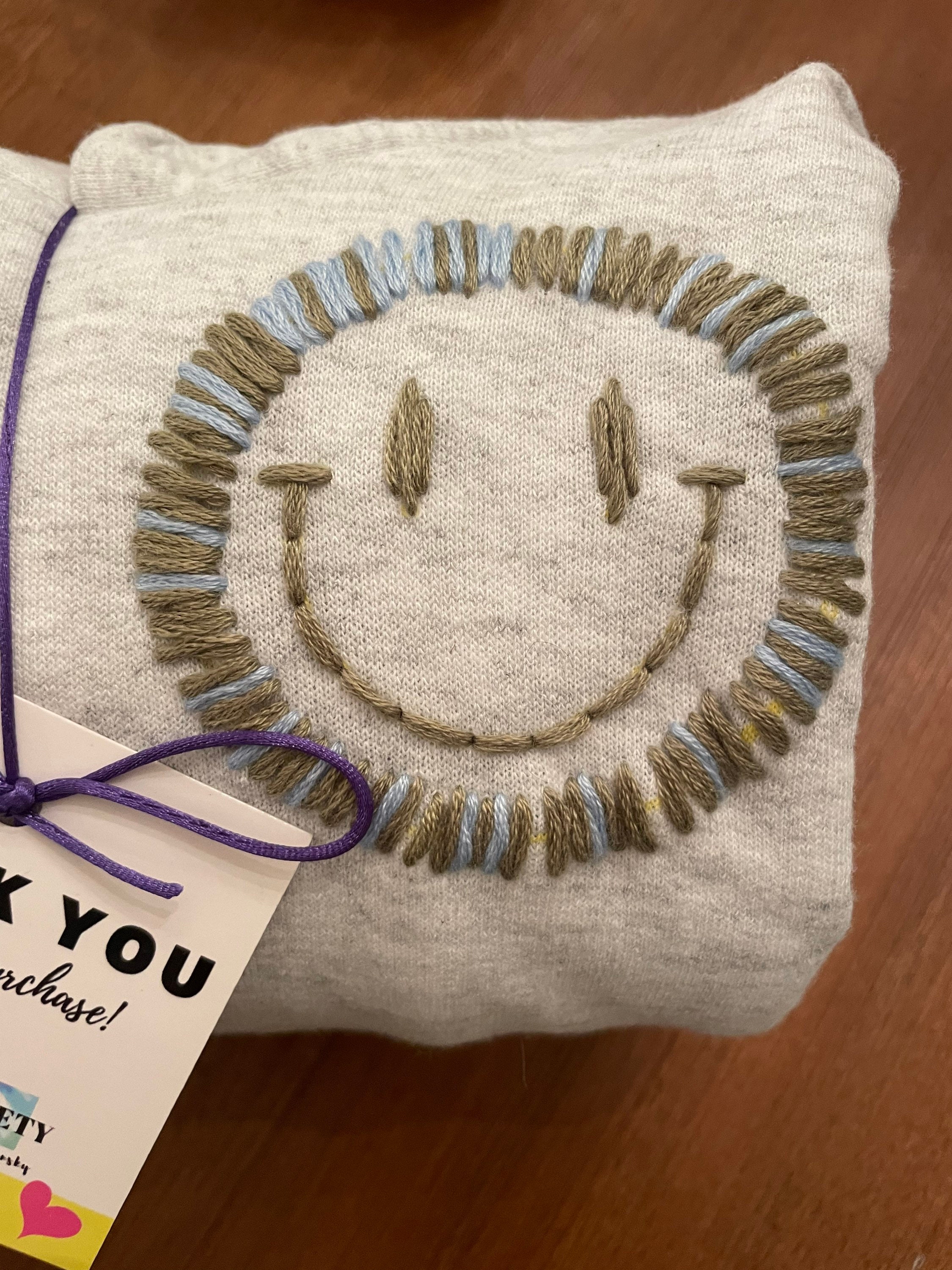 Custom/personalized Kid’s Hooded Sweatshirt With Hand Embroidered Smiley Face and Name | Smile ...