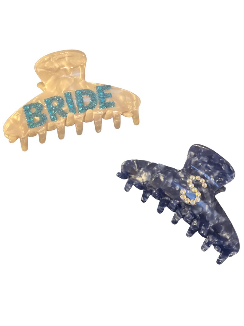 Custom Claw Clip Personalized Name Clip Bedazzled Bride Gifts ...