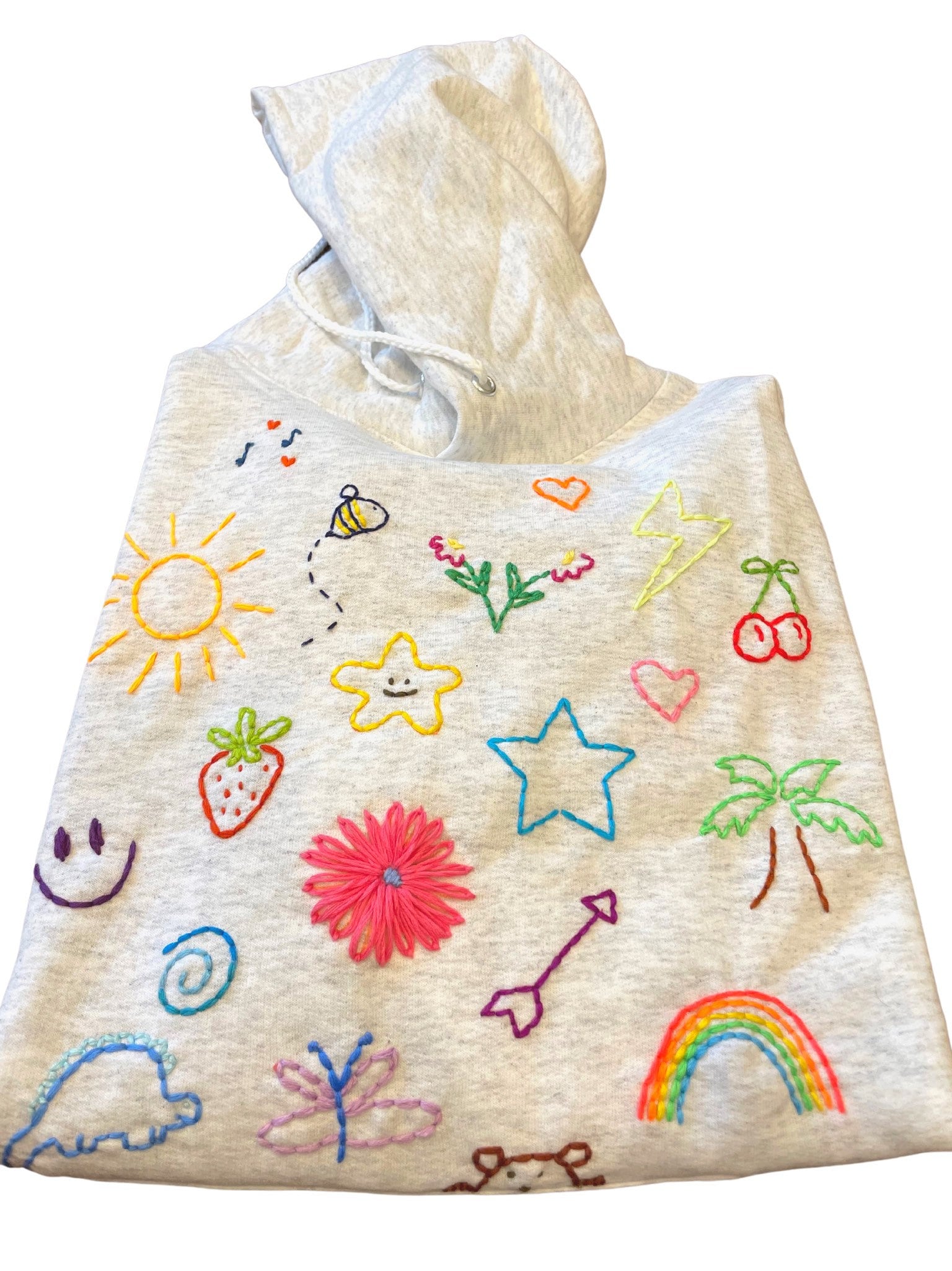 Custom Hand-embroidered DOODLE Sweatshirt Made to Order One of A Kind ...