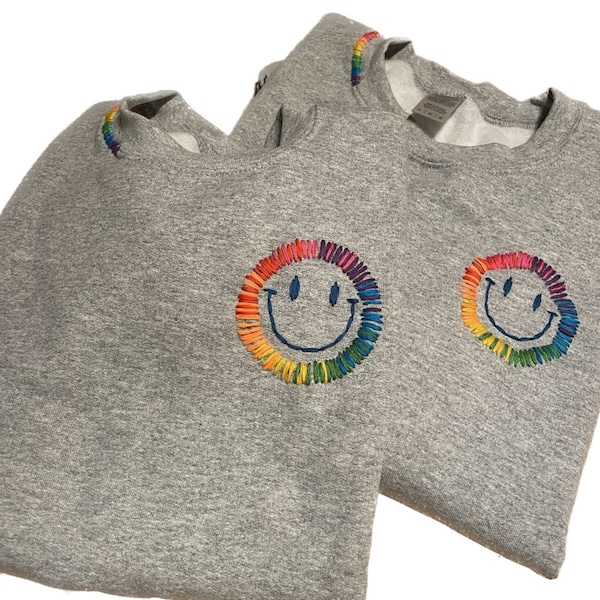 Hand Embroidered Sweatshirt - Etsy
