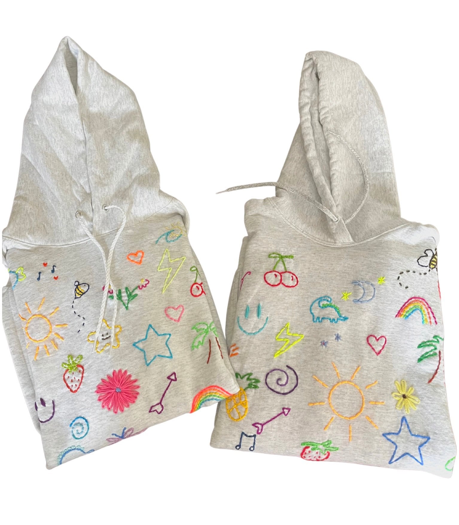 Custom Hand-embroidered DOODLE Sweatshirt Made to Order One of A Kind ...