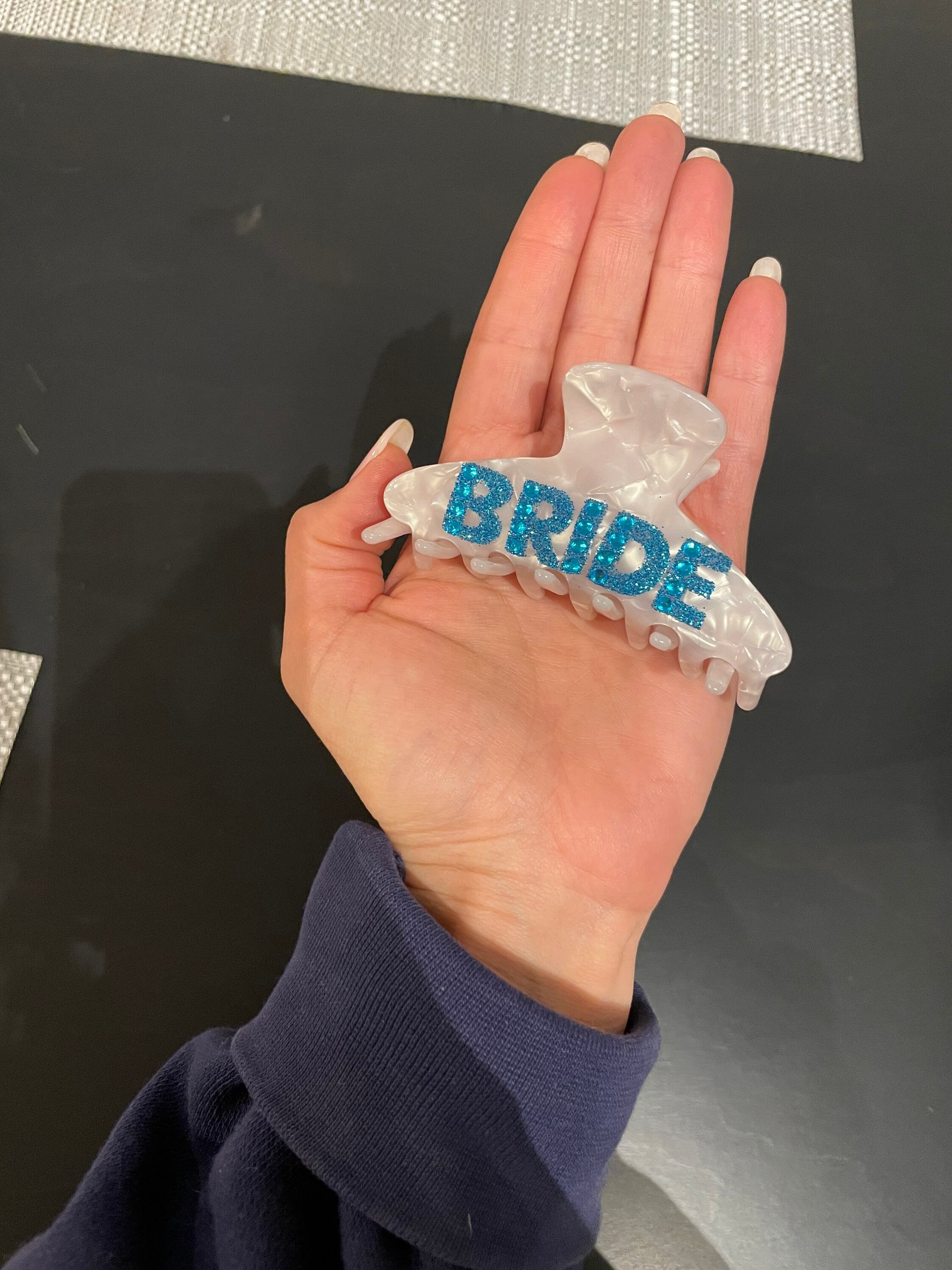 Custom Claw Clip Personalized Name Clip Bedazzled Bride Gifts ...