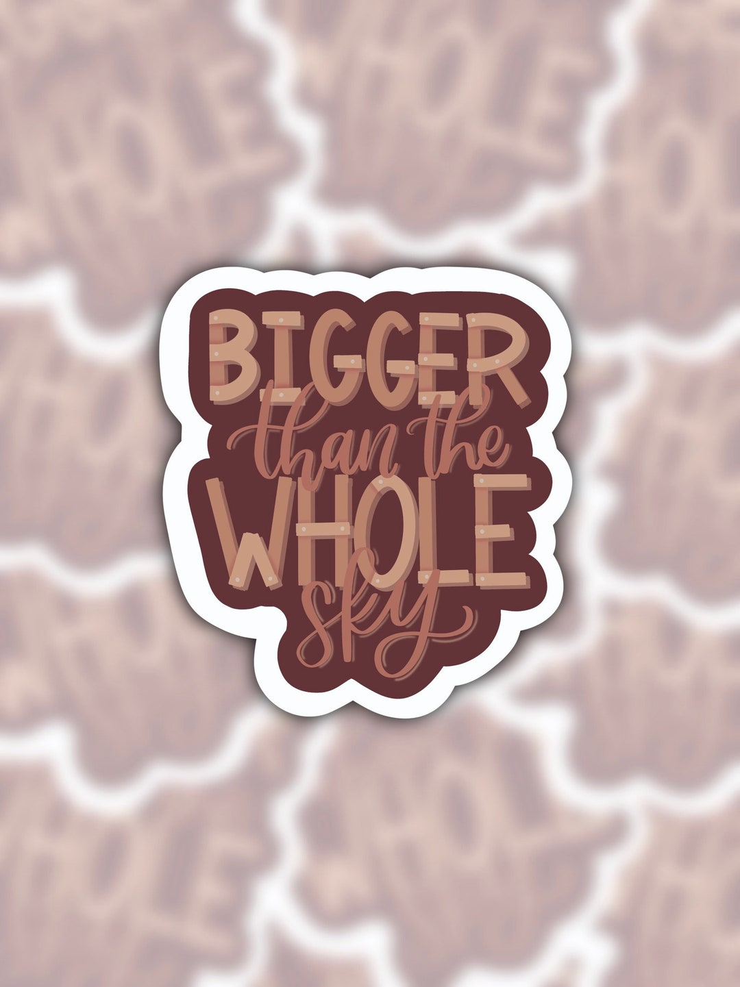 Bigger Than the Whole Sky Sticker Lyric Sticker Meet Me at - Etsy