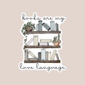 Book Stack Sticker, Bookshelf Sticker, Book Lover Sticker, Book Club ...