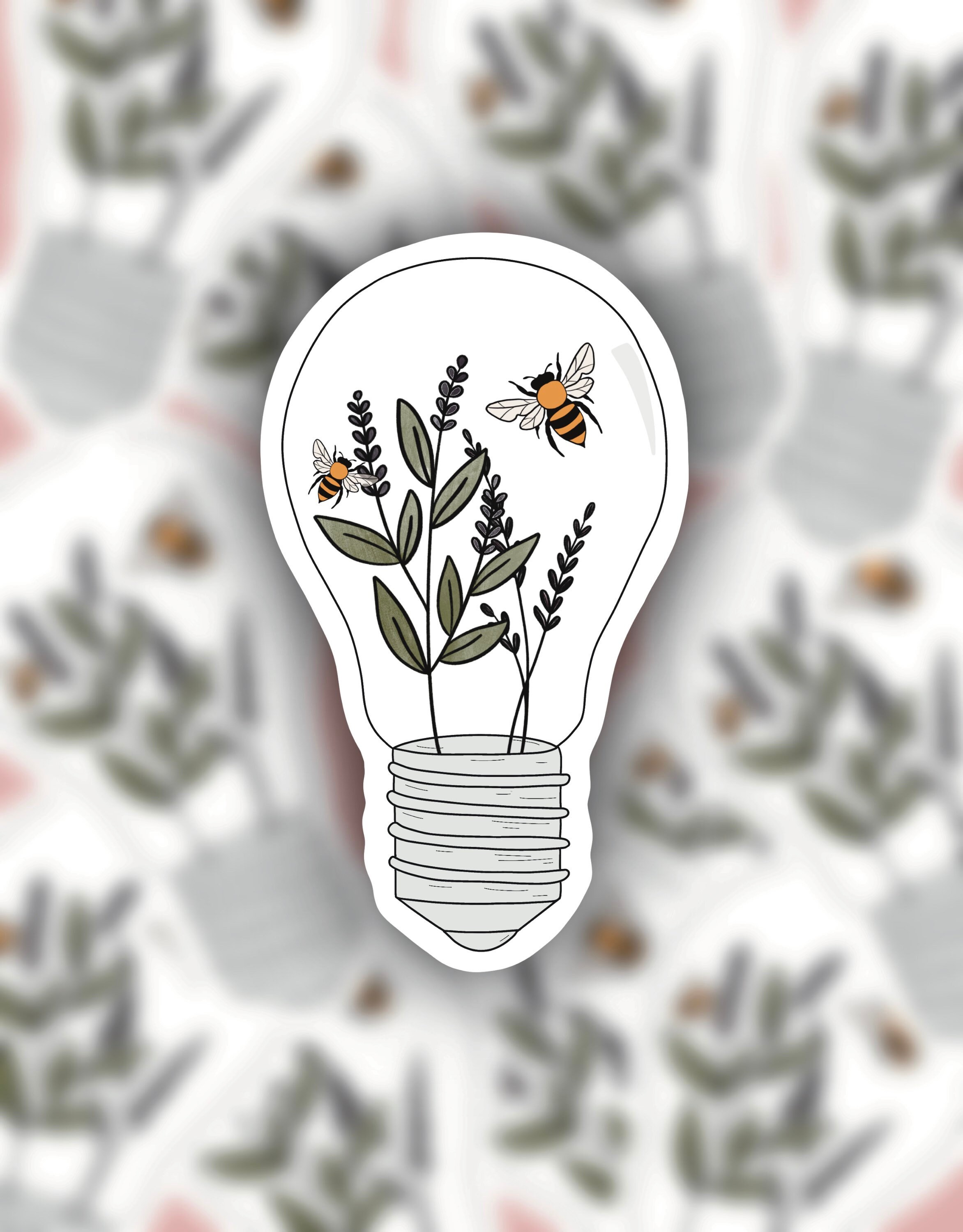 Lavender Sticker Honey Bee Sticker Save the Bee Sticker Bee - Etsy