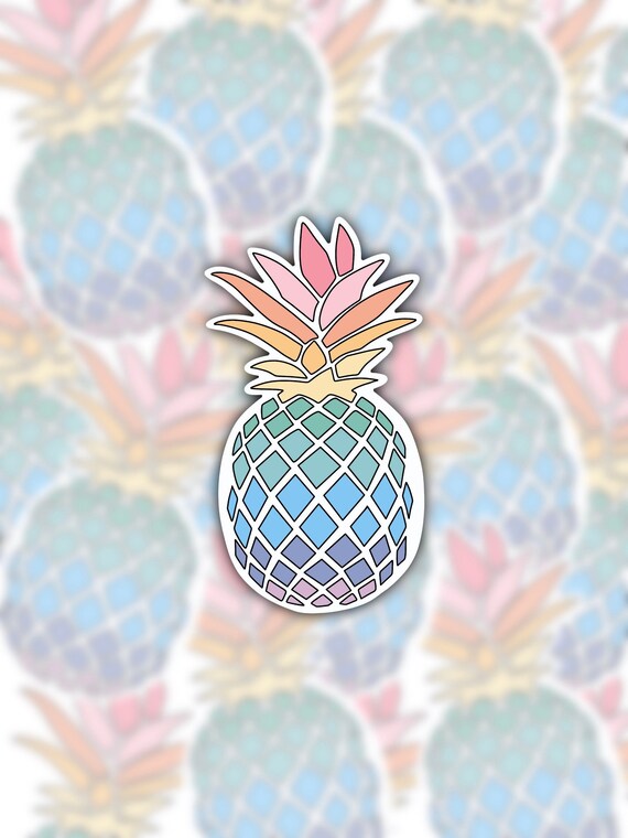Pineapple Sticker Summer Sticker Fruit Sticker Tie Dye | Etsy
