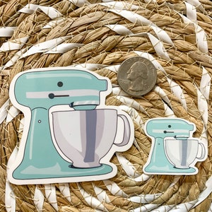 Teal Mixer Sticker, Baker Sticker, Kitchen Sticker, Chef Sticker, Food ...