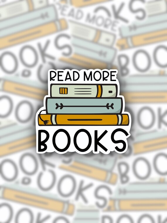 Book Stack Sticker Bookshelf Sticker Book Lover Sticker - Etsy