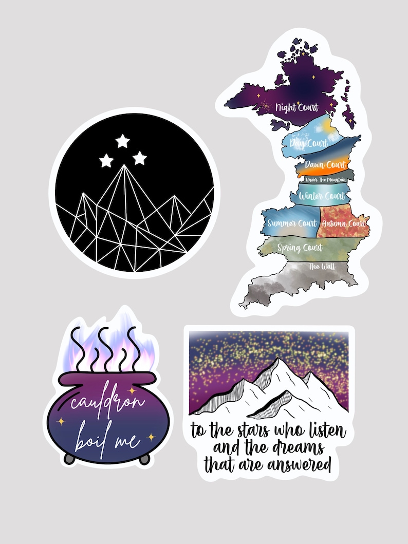 ACOTAR Sticker Pack Book Quote Sticker Book Stack Sticker - Etsy