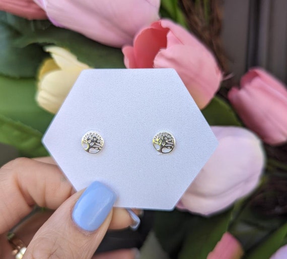Tree of Life Stud Earrings - Etsy