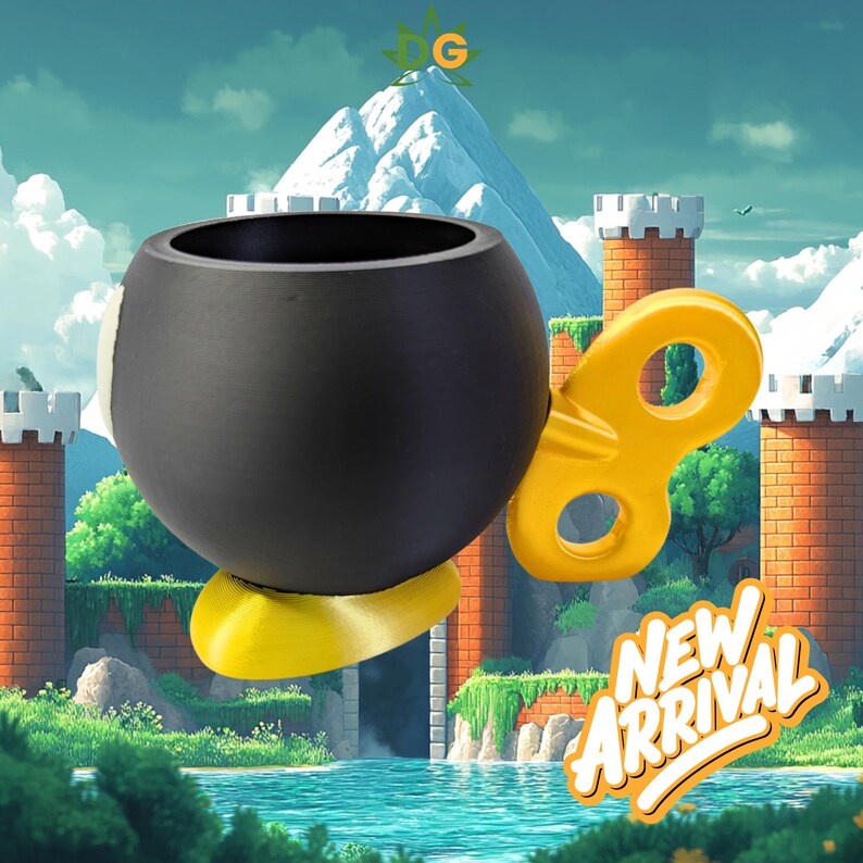 Super Mario Bob-omb Planter - Gamer Decor - Succulent & Cactus Pot ...