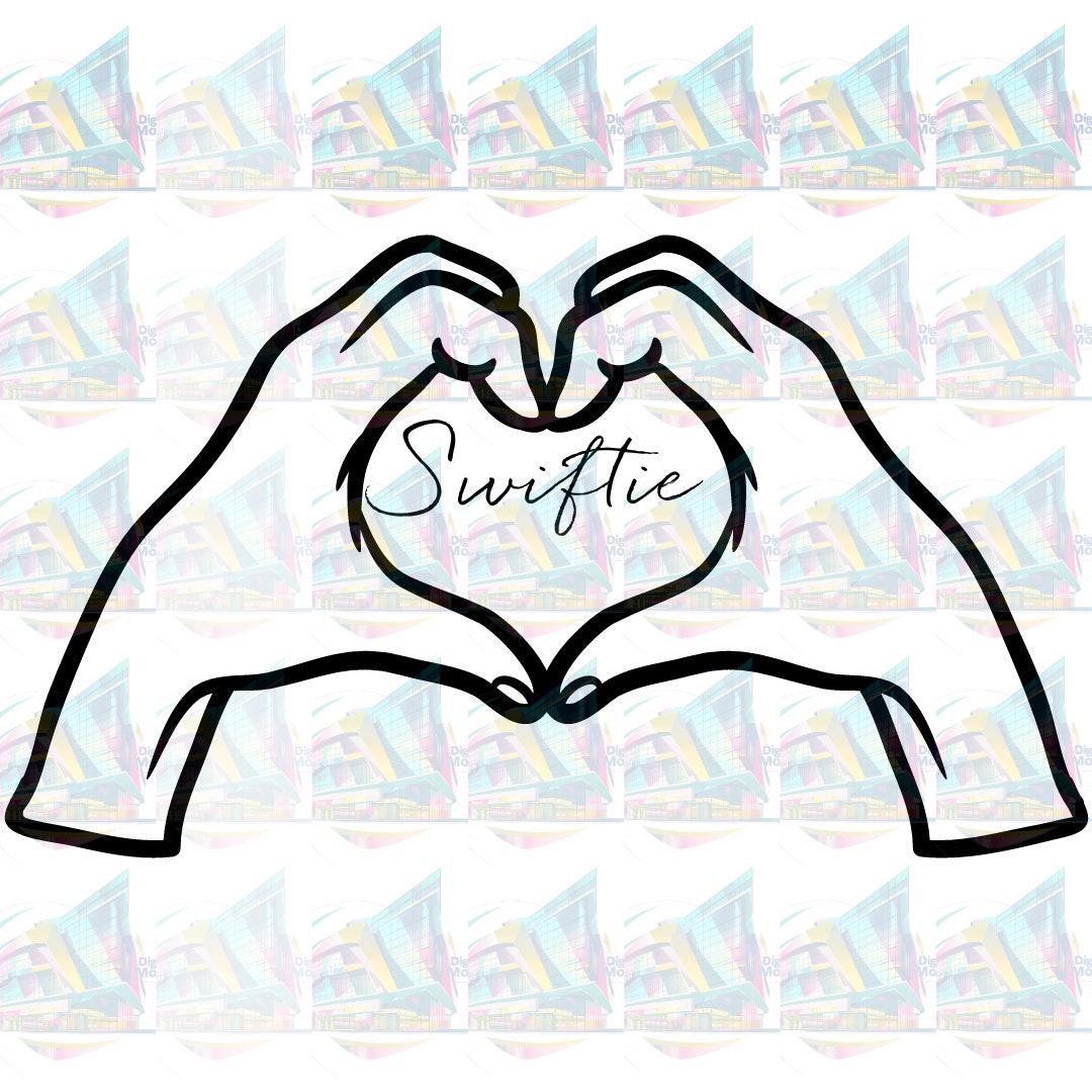Taylor Swift Inspired SVG: Heart Hands with 'Swiftie' Typography ...