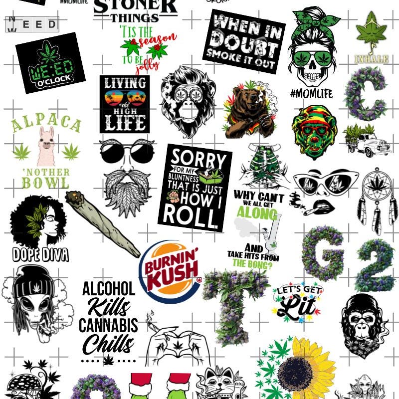 Pot Leaf Stickers - Etsy
