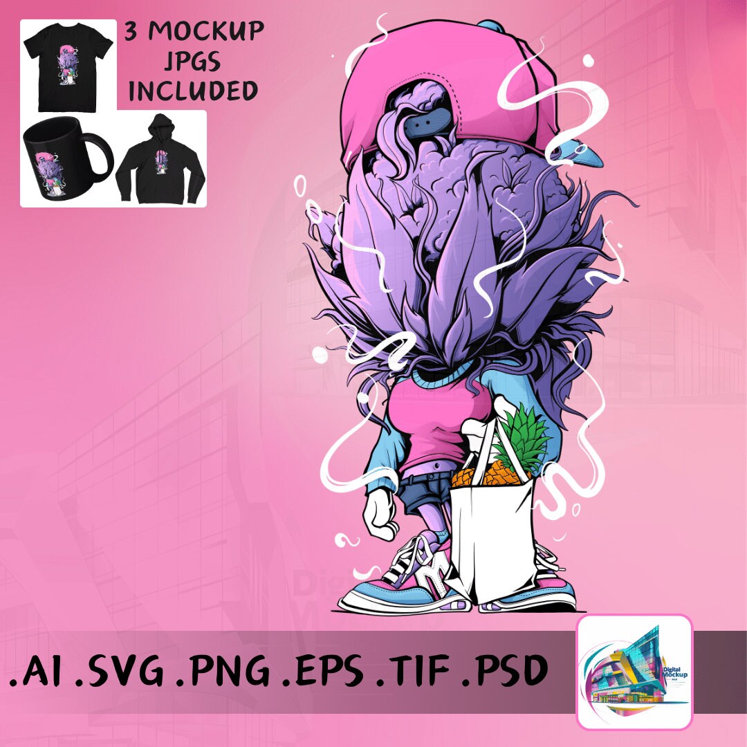 Digital Download Cannabis Nug Girl Graphic Perfect for Clothing ...